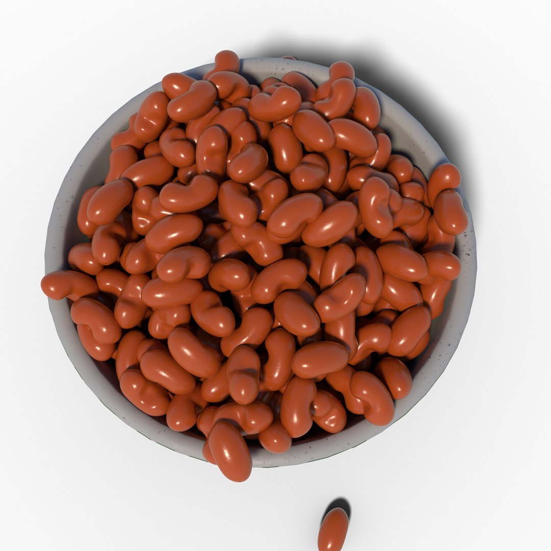 3D Brown Jelly Beans With Bowl - TurboSquid 2084764
