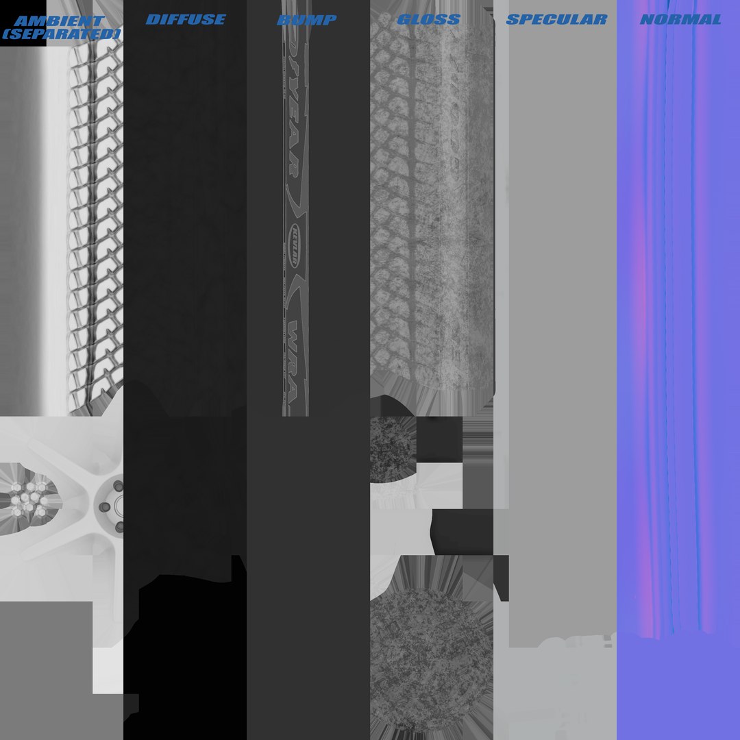 Tires Bpr Set 3D Model - TurboSquid 1587441