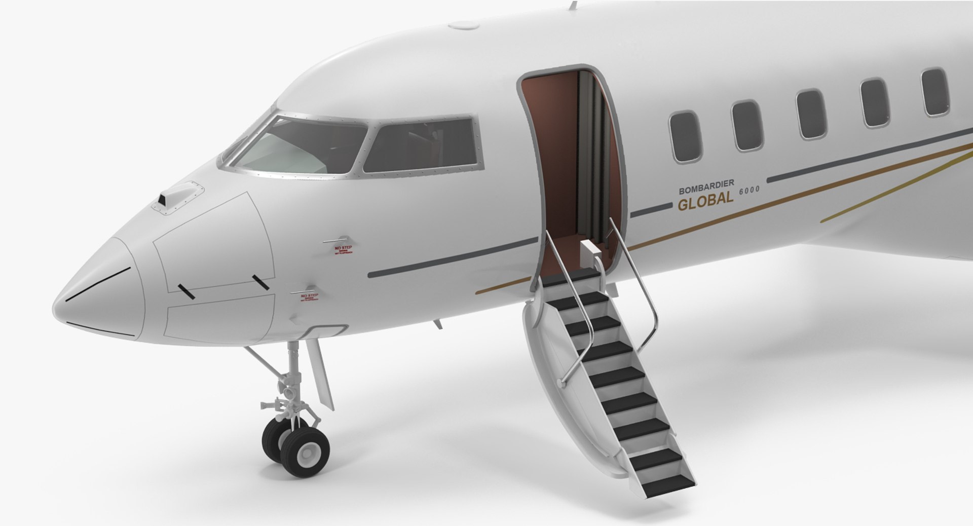 3d bombardier global 6000