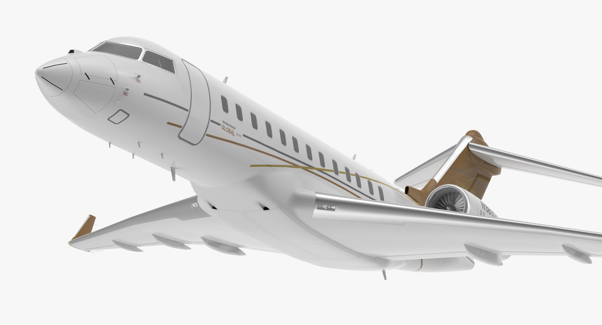 3d bombardier global 6000