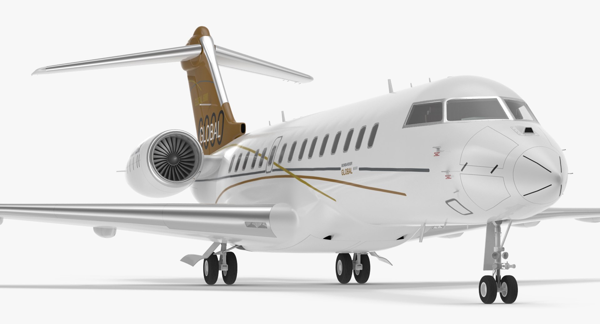 3d bombardier global 6000