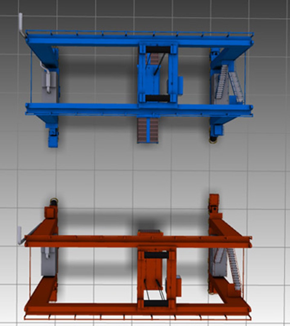 Gantry Container Cranes 3d Model