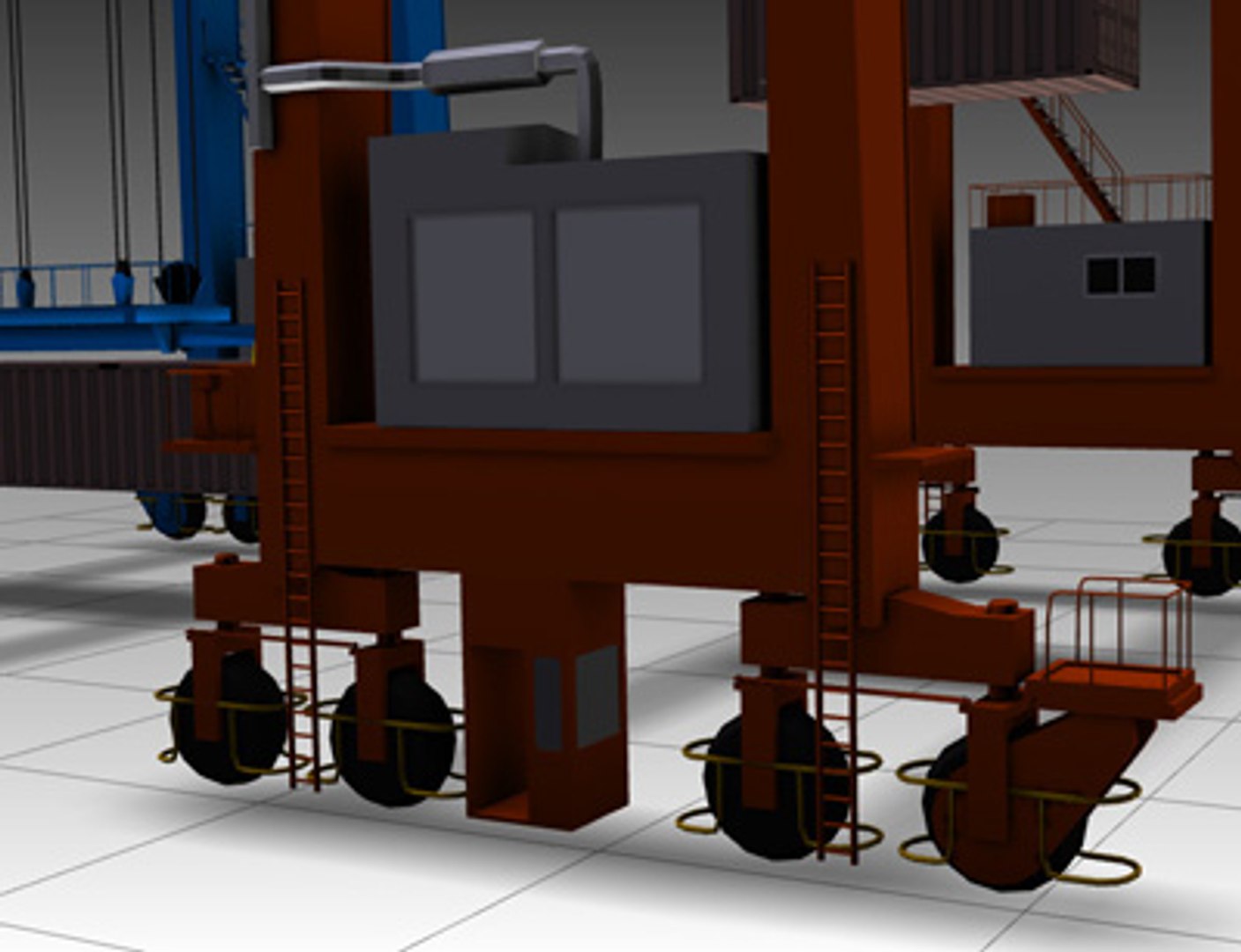 Gantry Container Cranes 3d Model