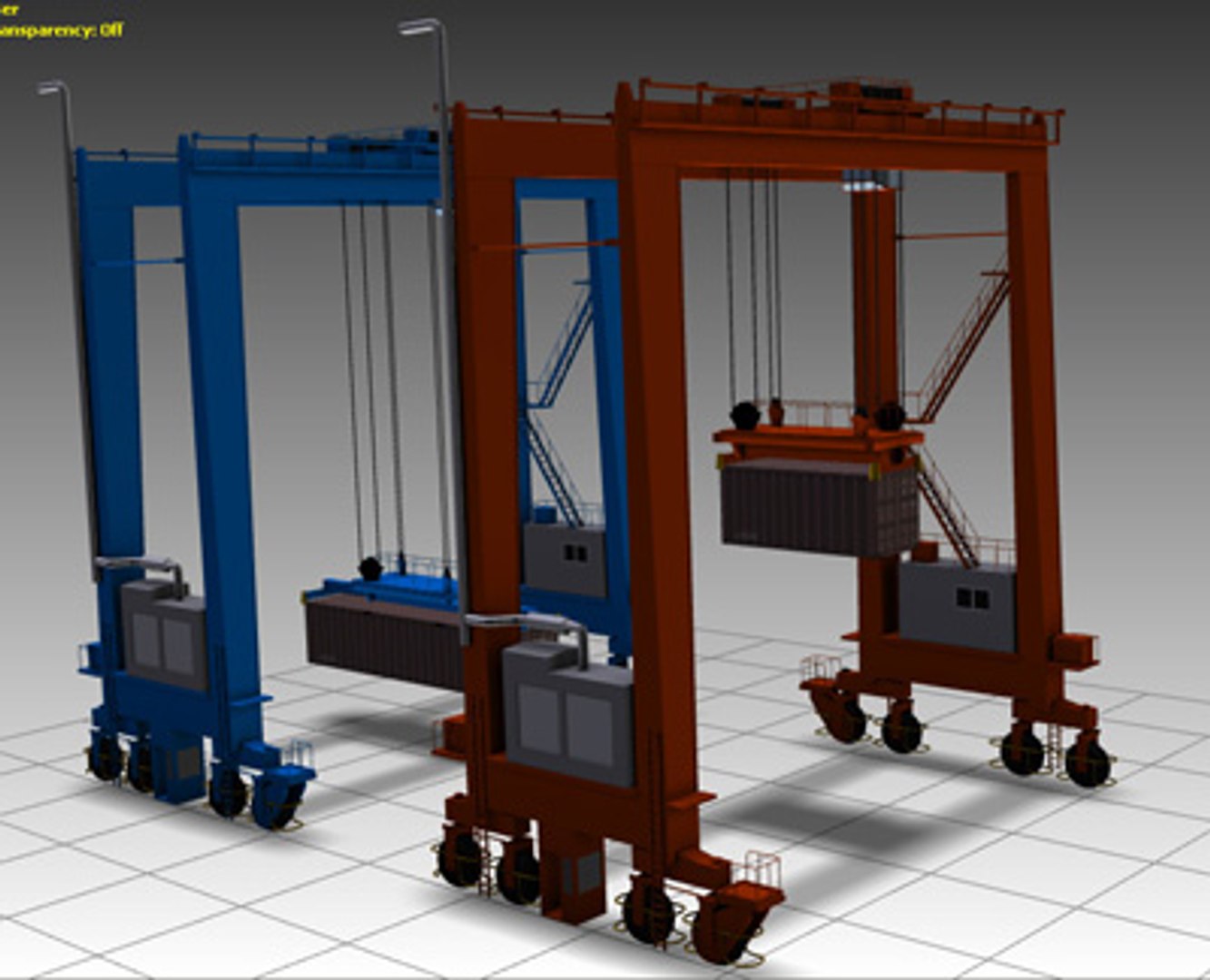 Gantry Container Cranes 3d Model