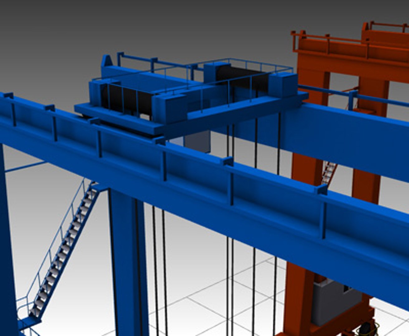 Gantry Container Cranes 3d Model