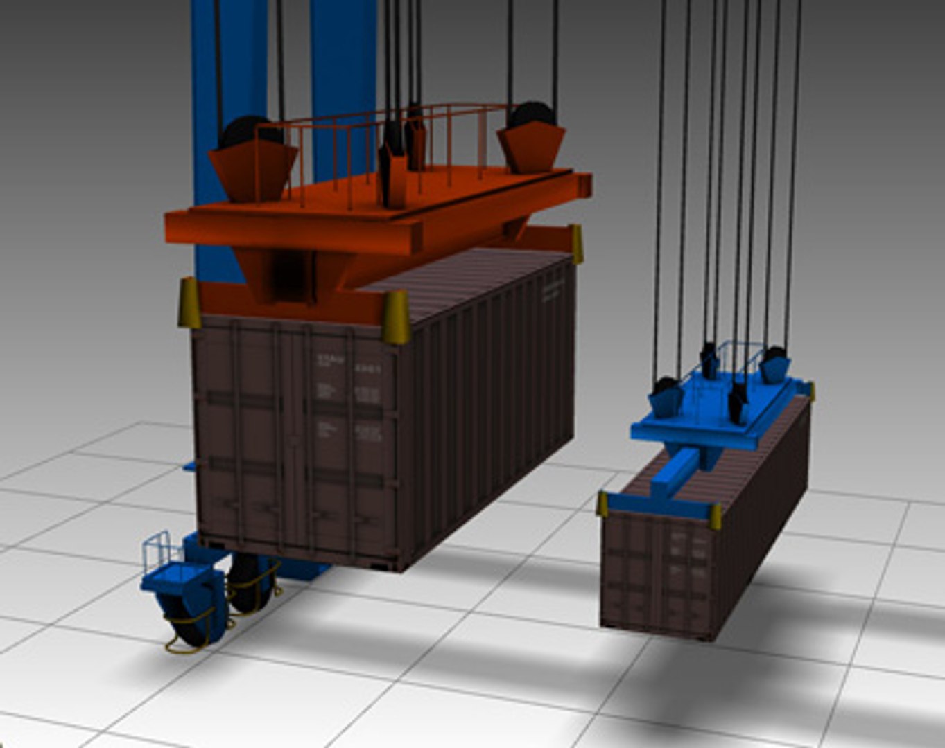 Gantry Container Cranes 3d Model