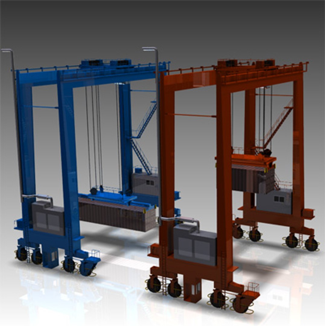 Gantry Container Cranes 3d Model