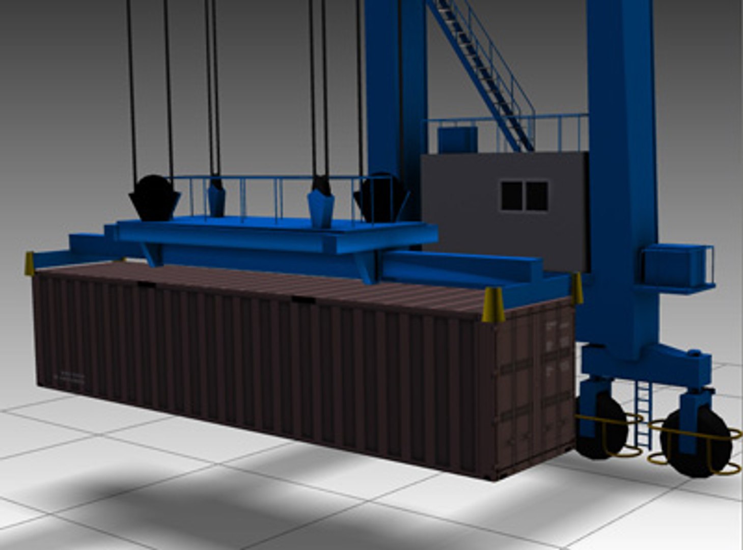 Gantry Container Cranes 3d Model