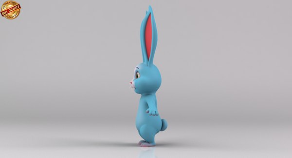 bunny rabbit cartoon obj