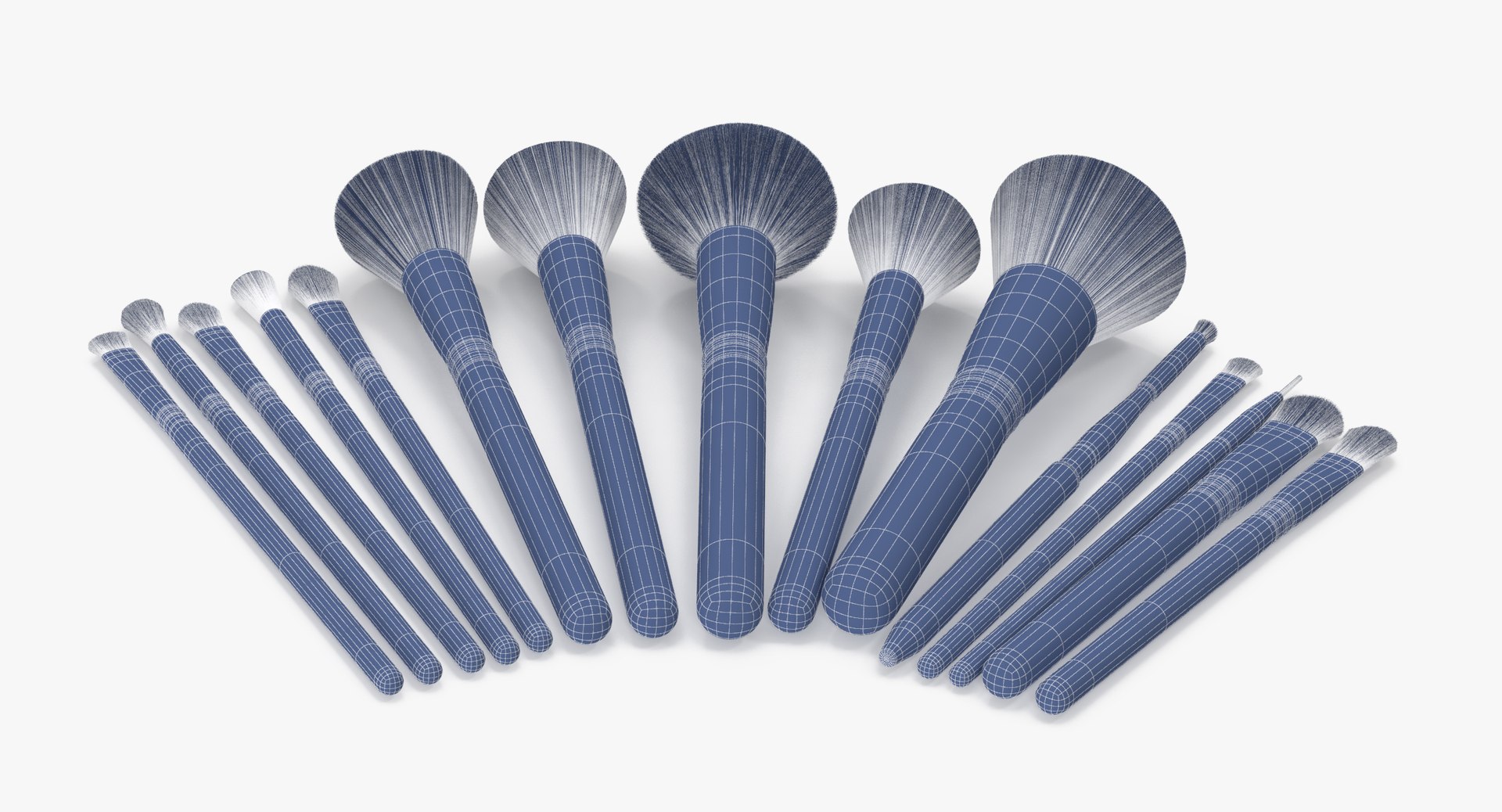 3d Model Makeup Brush Set