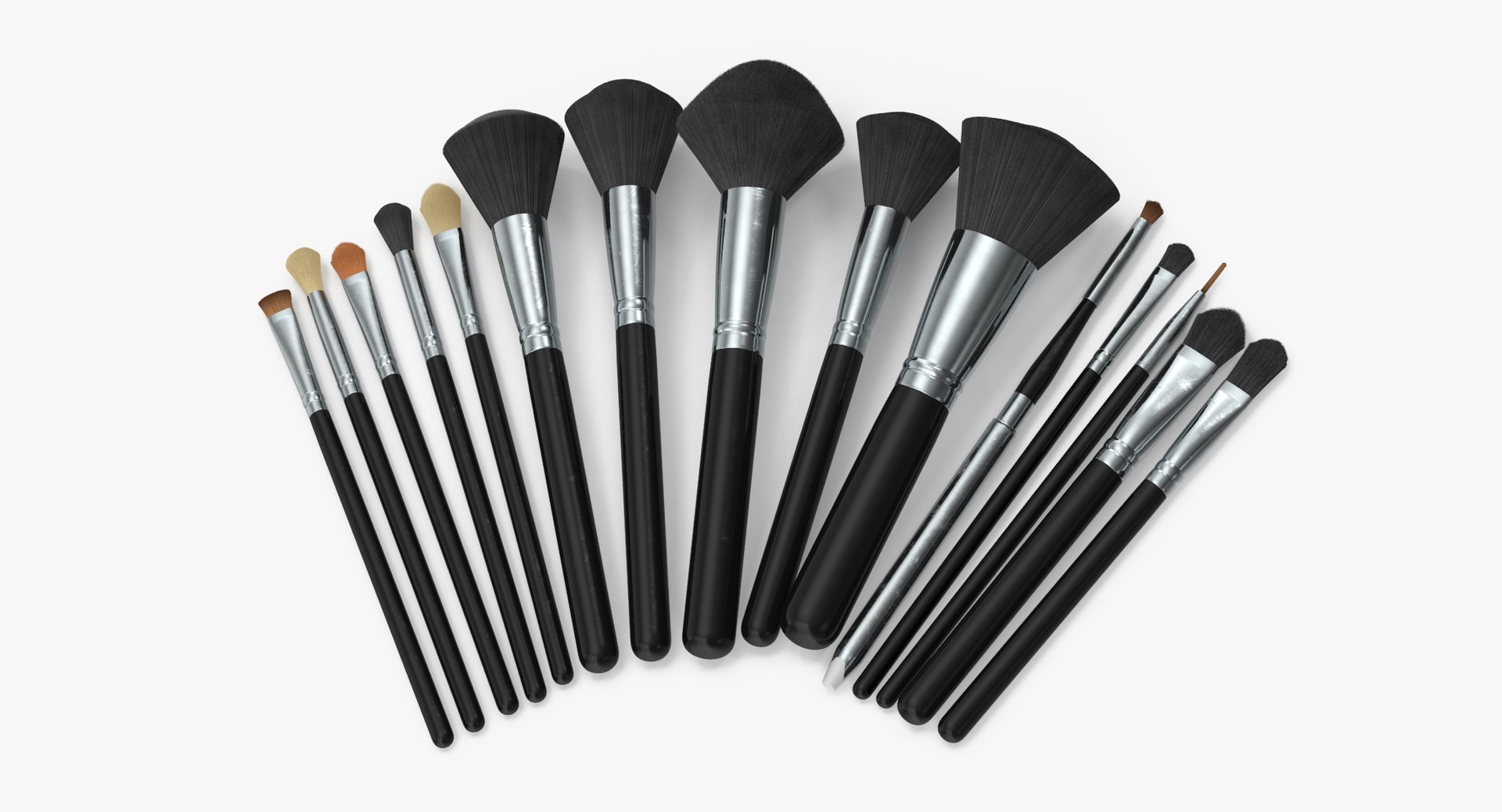 3d Model Makeup Brush Set
