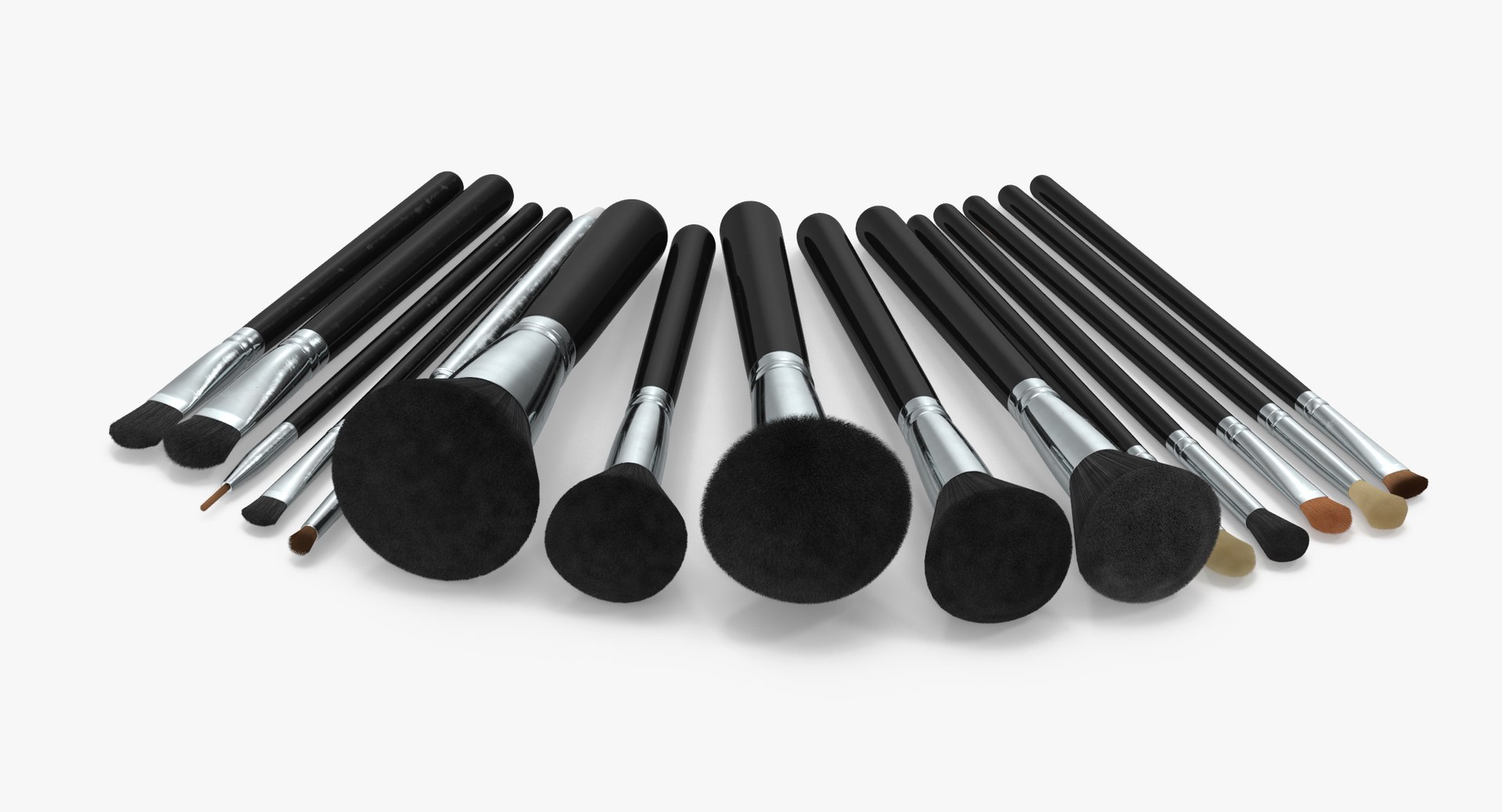 3d Model Makeup Brush Set