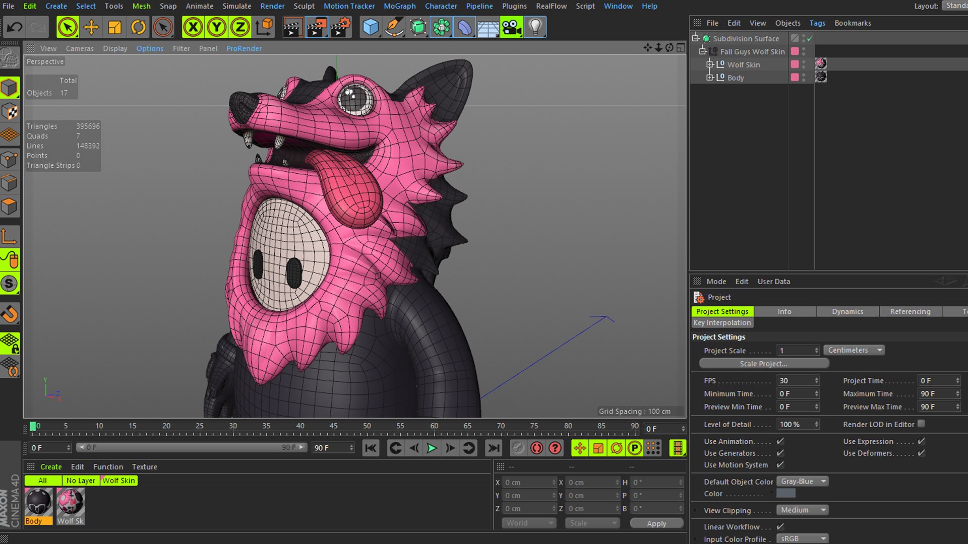 3D Fall Guys Wolf Skin Game Character 8K model - TurboSquid 1924613