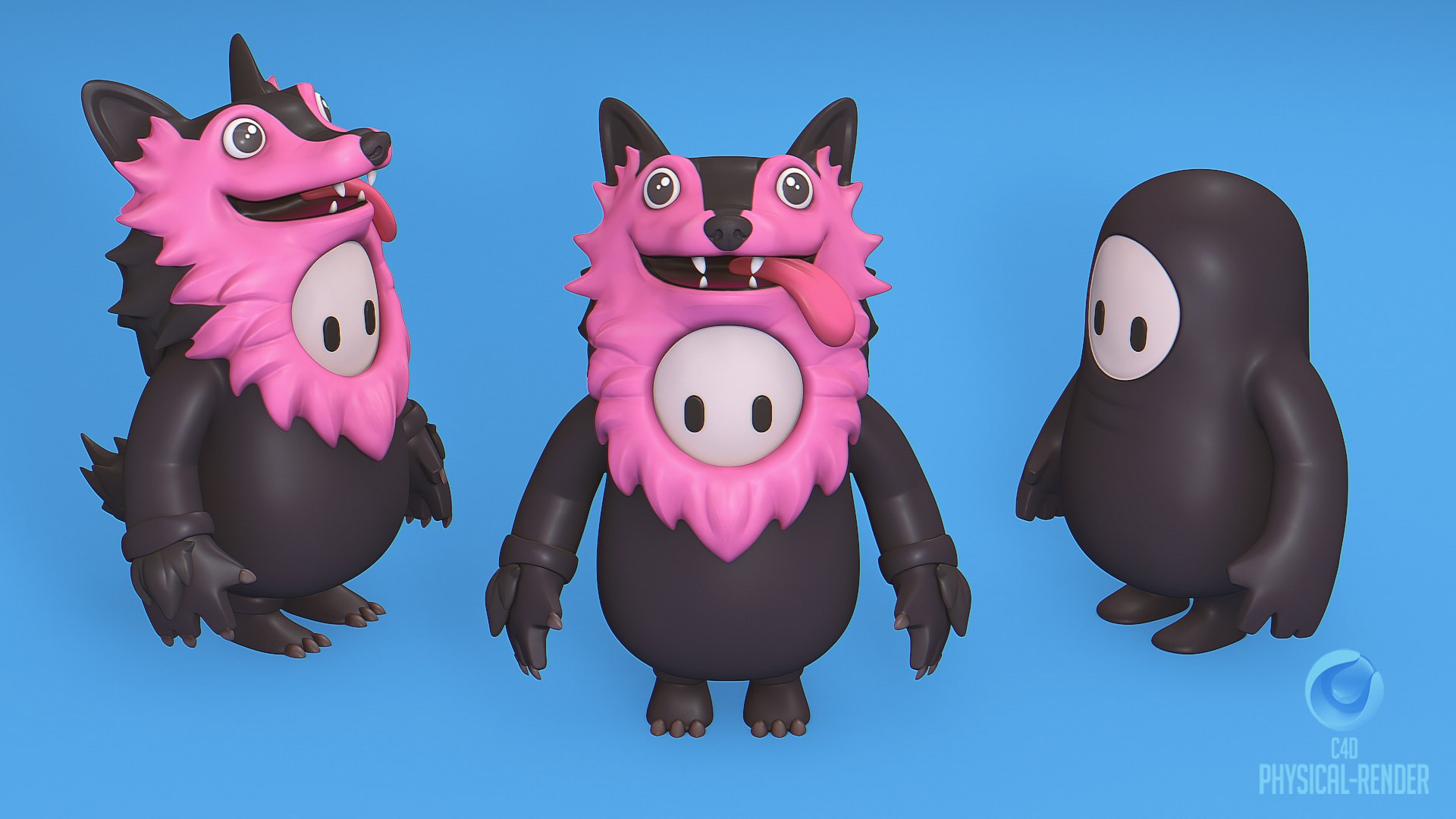 3D Fall Guys Wolf Skin Game Character 8K model - TurboSquid 1924613