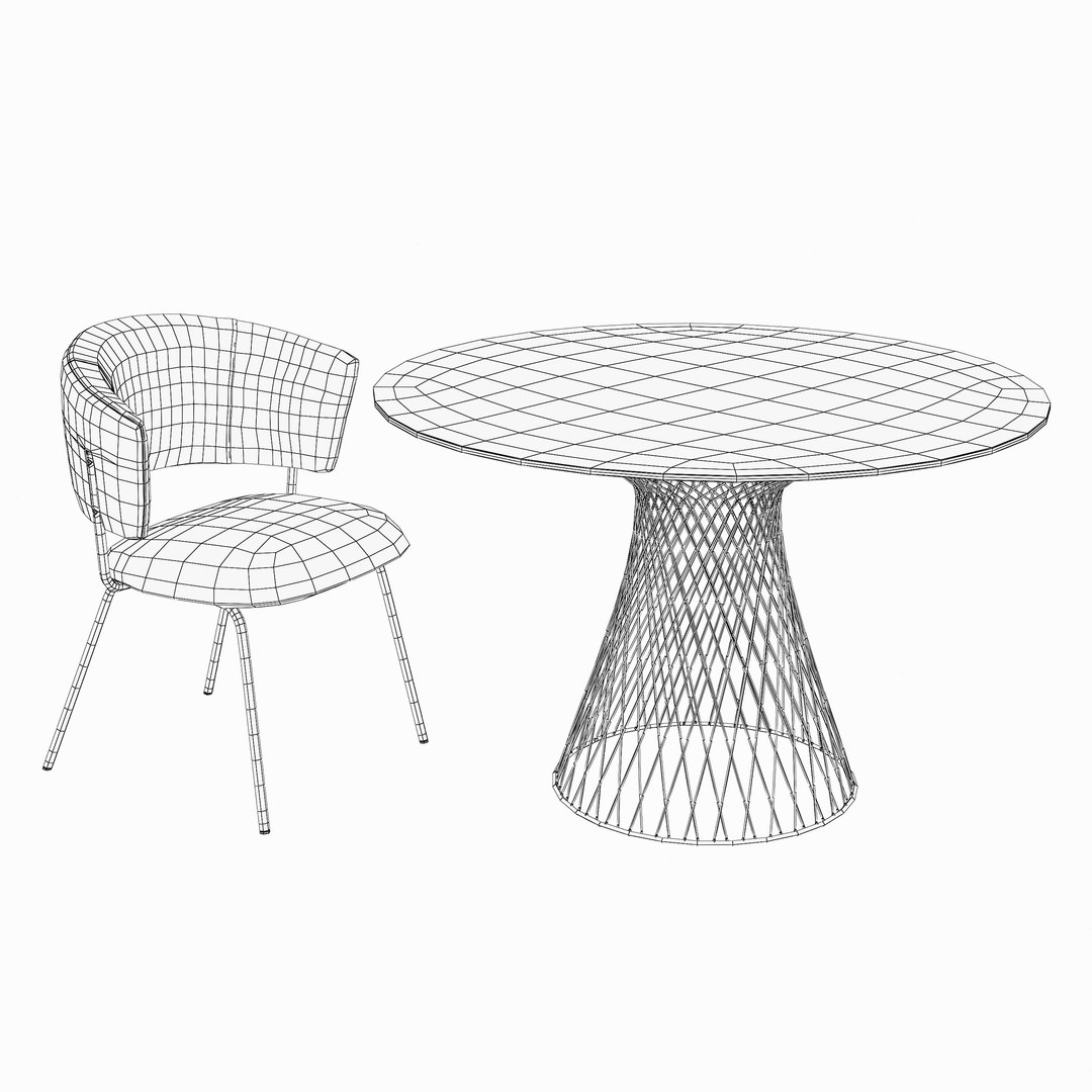 Coco Dining Table Chair 3D Model - TurboSquid 1476736