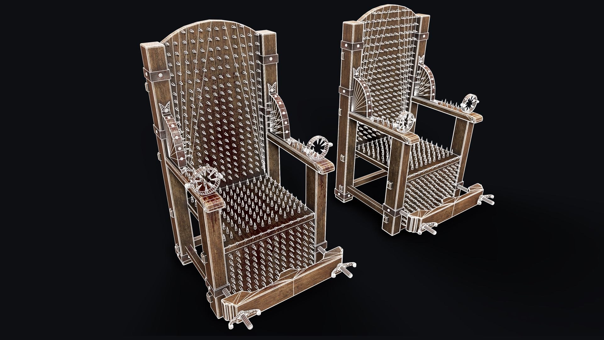 3D Inquisition Chair Torture Model - TurboSquid 1564313