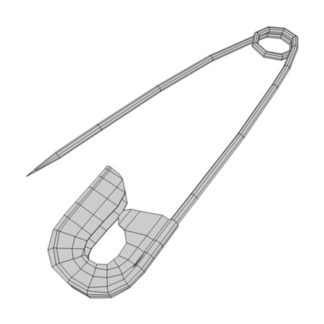 Safety Pin 3d Model