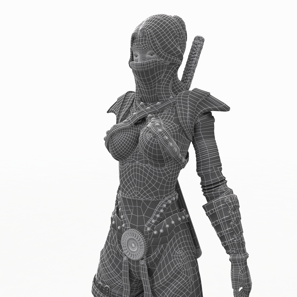 3d assassin statue model