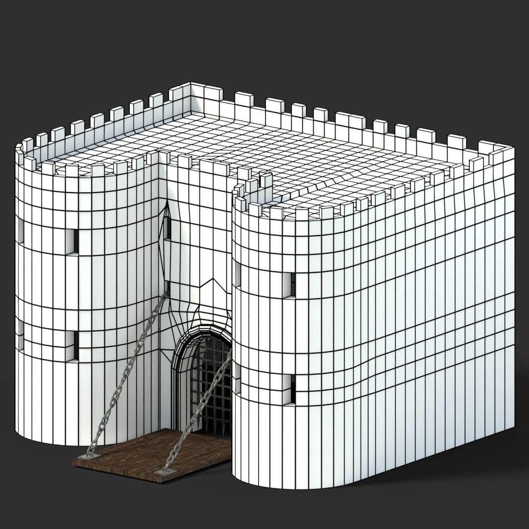 3D Blender Gate Medieval Model - TurboSquid 1344176