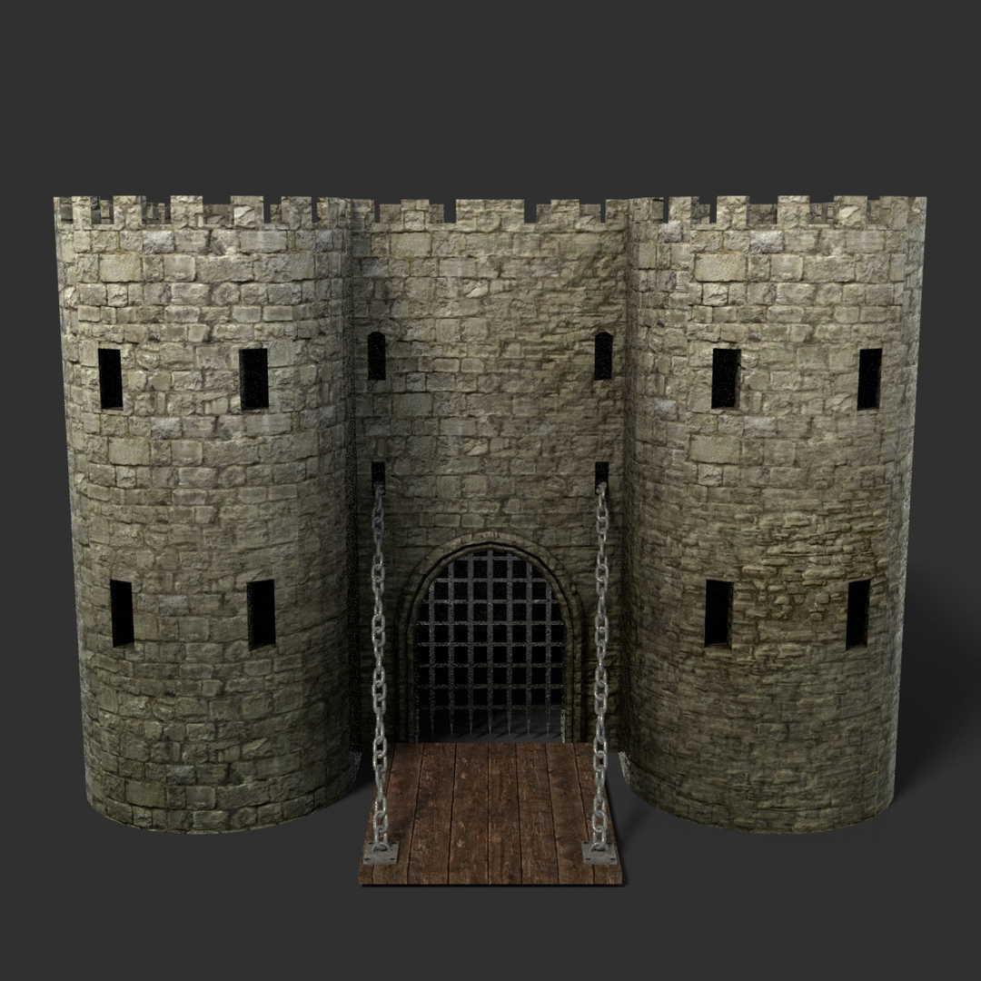 3D Blender Gate Medieval Model - TurboSquid 1344176