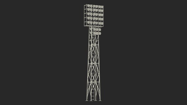 modelo 3d Focos Torre De Iluminación Iluminada - TurboSquid 2181865