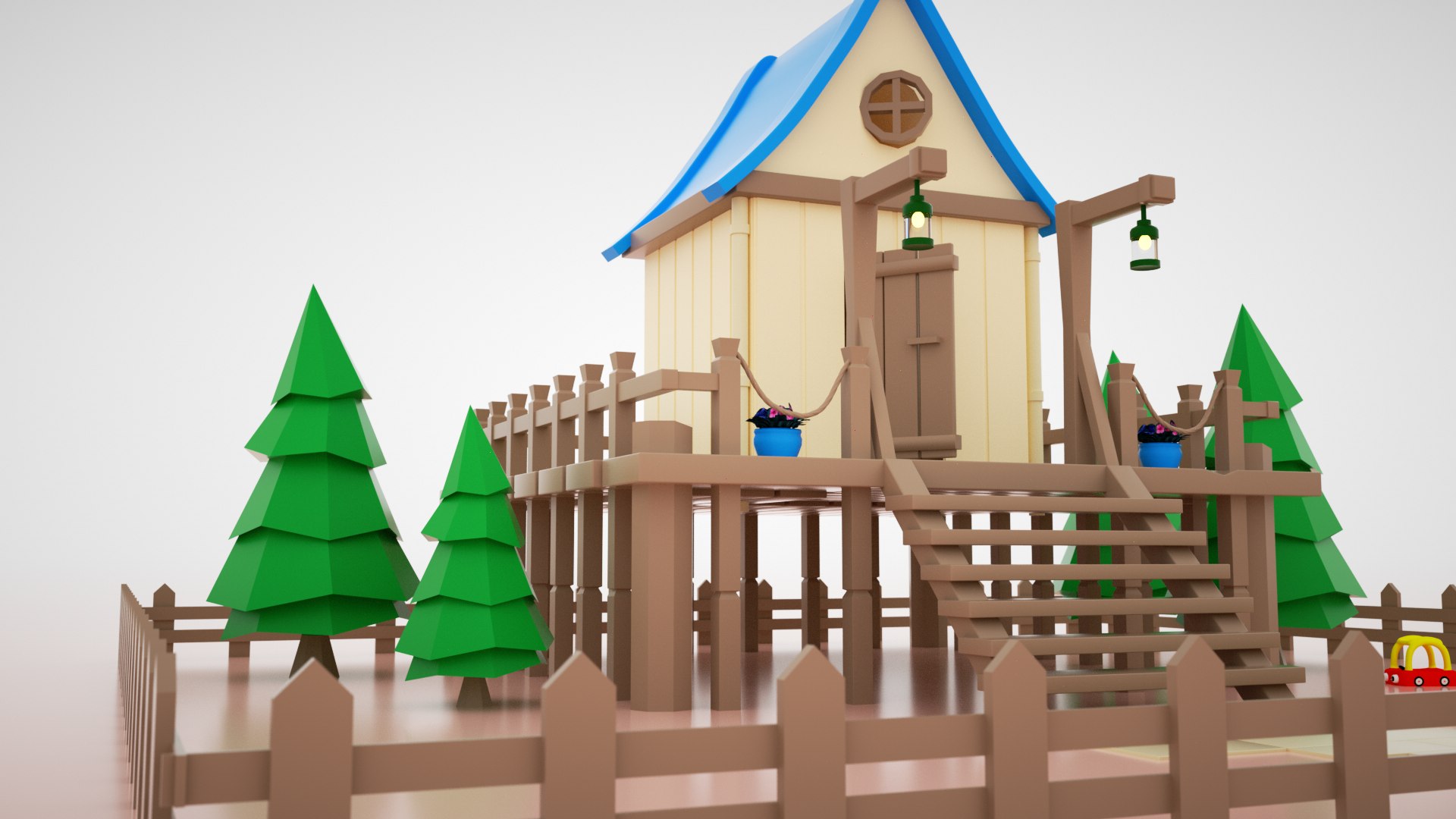 3D LOW POLY HOUSE Model - TurboSquid 2041534