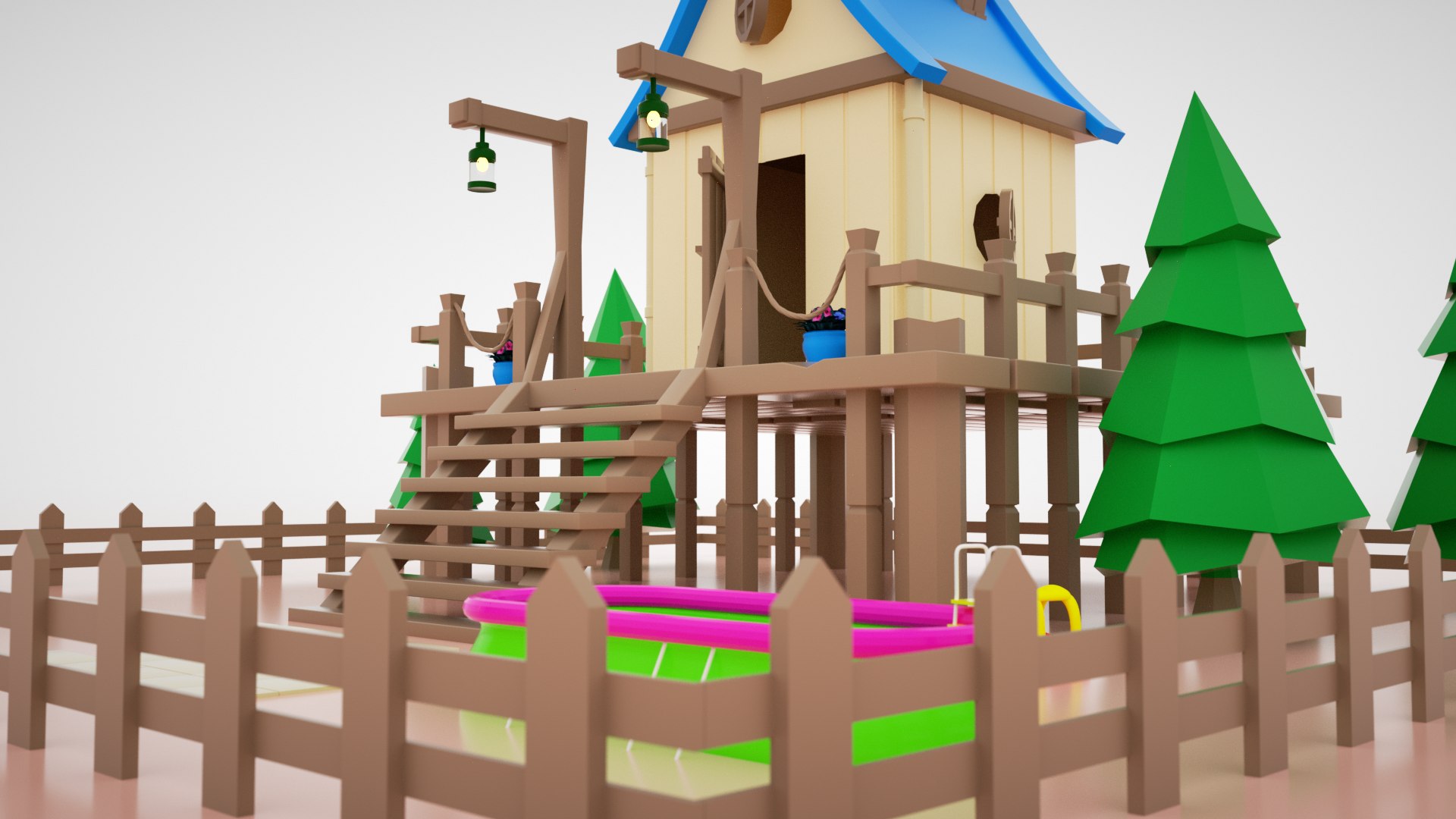3D LOW POLY HOUSE Model - TurboSquid 2041534