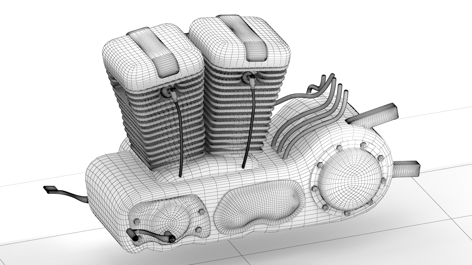Motorcycle Engine 4 3D Model - TurboSquid 2364844