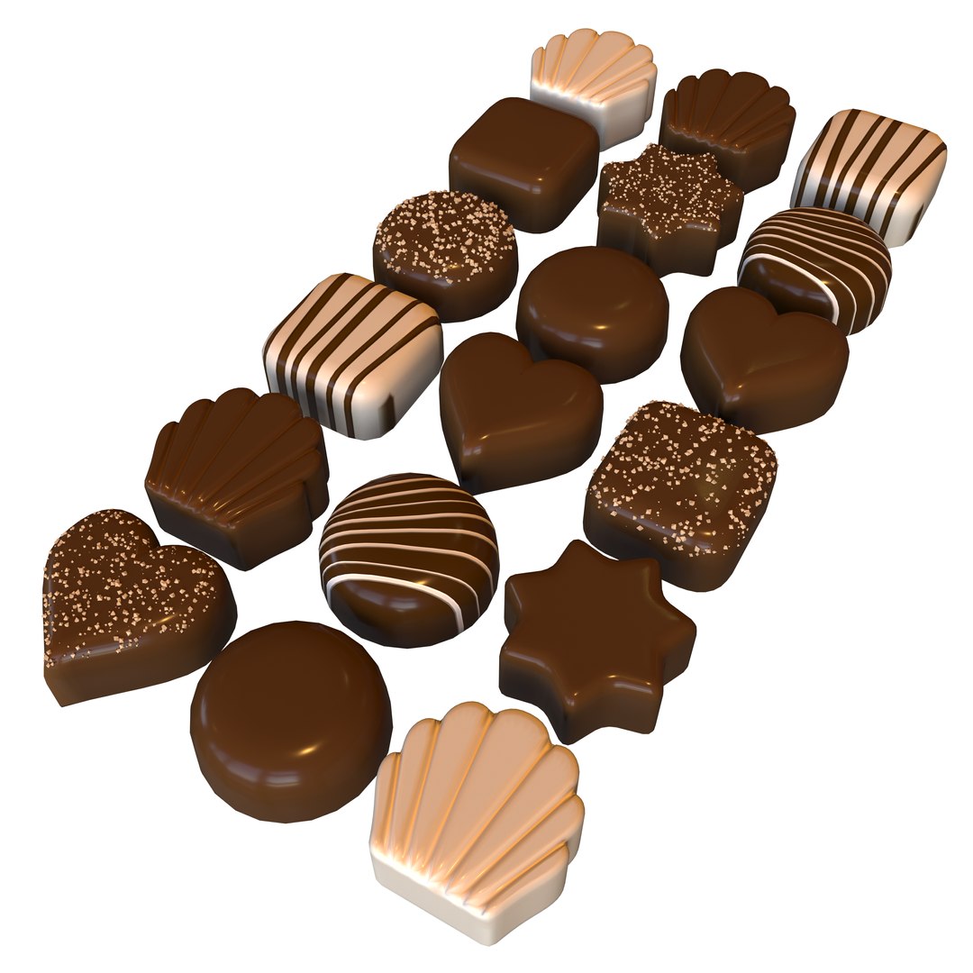 Chocolates Merry Christmas Model - TurboSquid 1650475