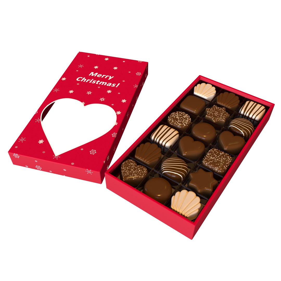 Chocolates Merry Christmas Model - TurboSquid 1650475