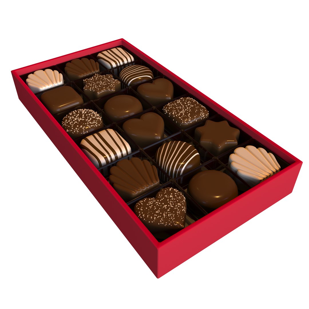 Chocolates Merry Christmas Model - TurboSquid 1650475