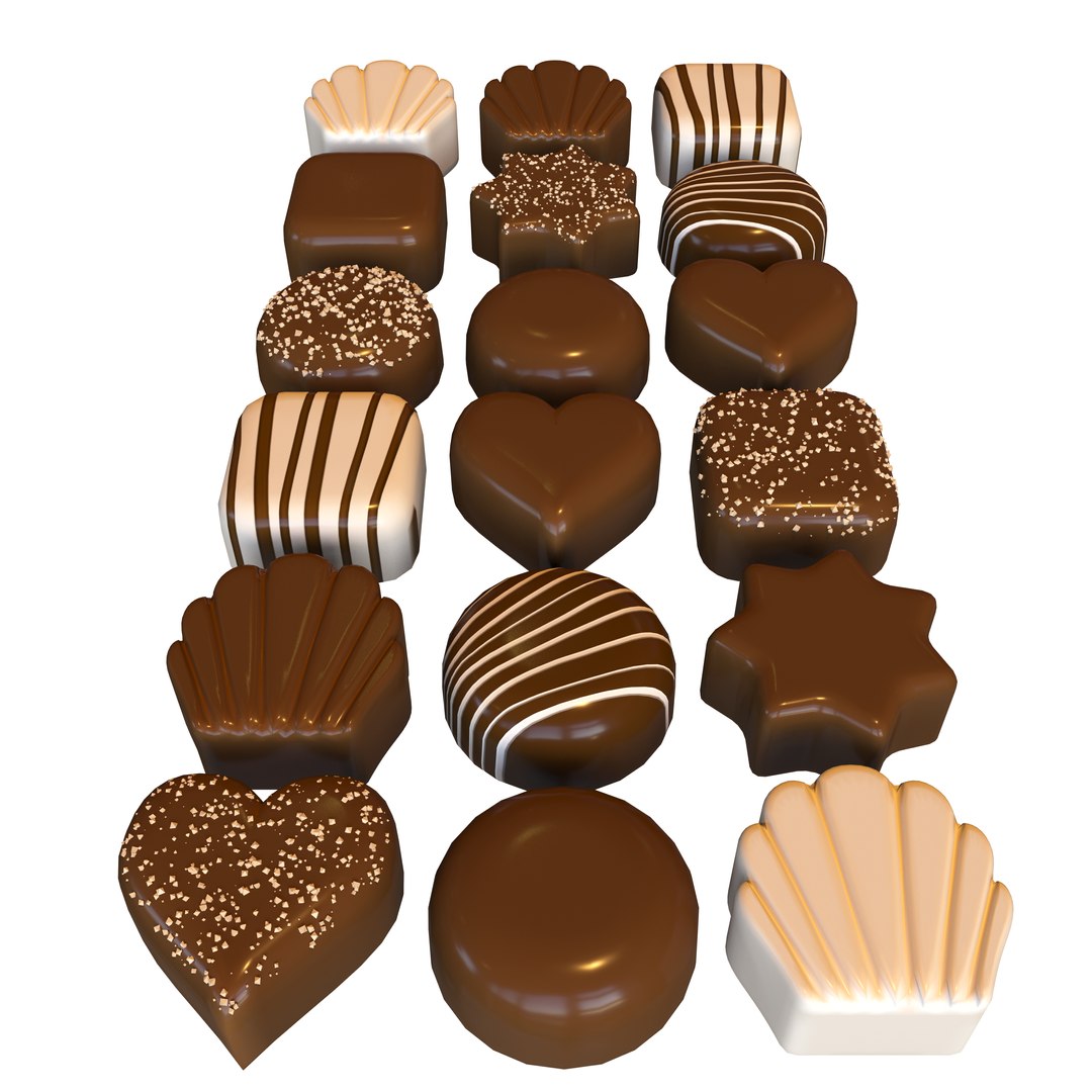 Chocolates Merry Christmas Model - TurboSquid 1650475