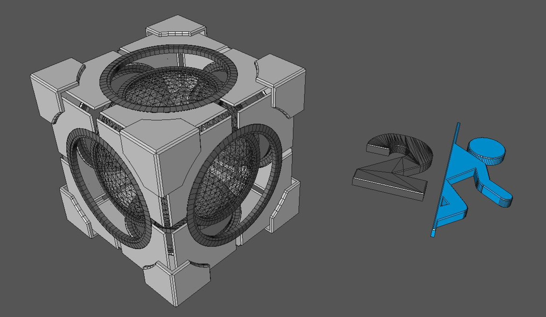3d model cube portal