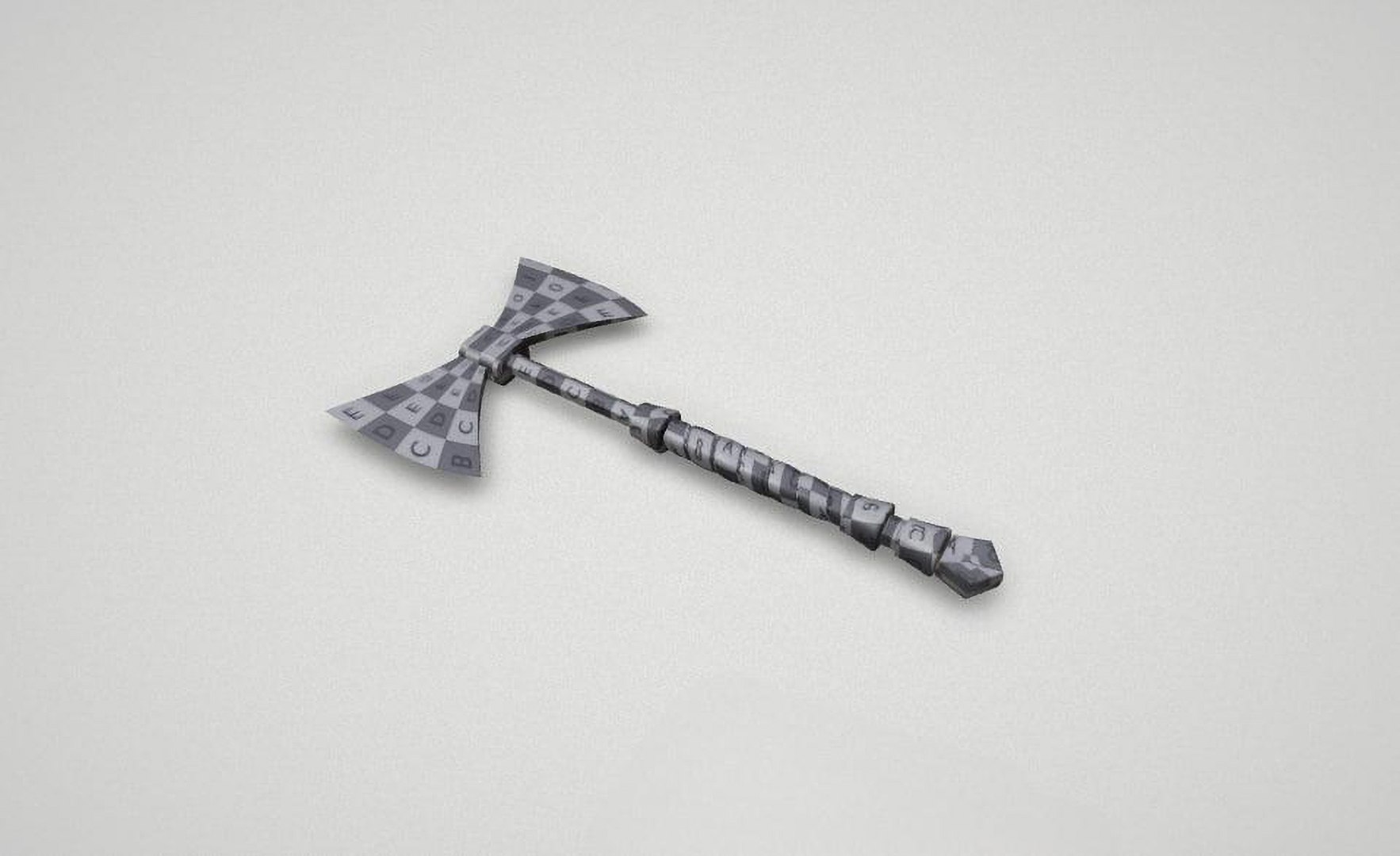 3D Game asset Silver Double-Headed Axe - TurboSquid 2143698