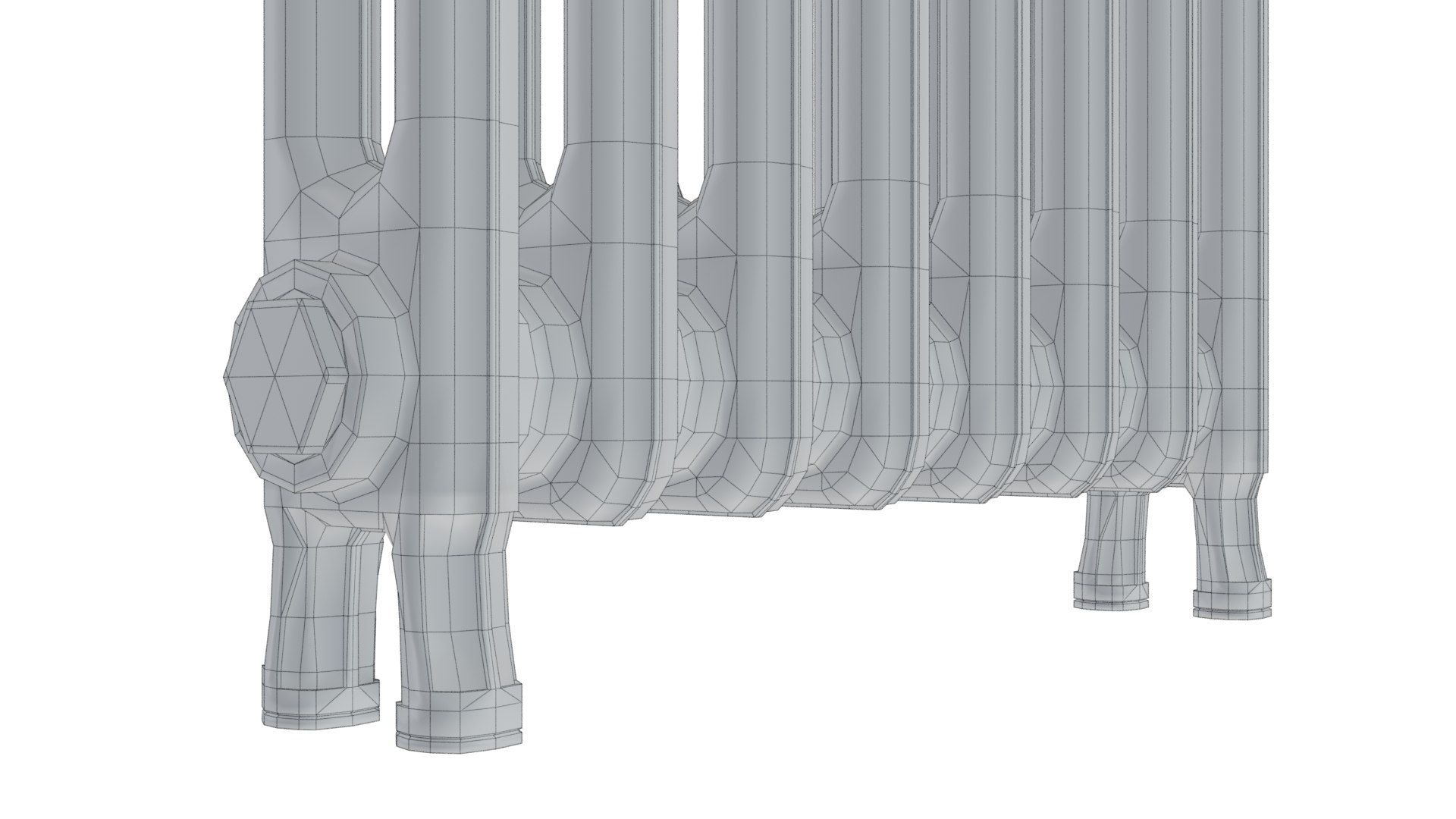 Classic Cast Iron Radiator 2C8 3D Model - TurboSquid 2357403
