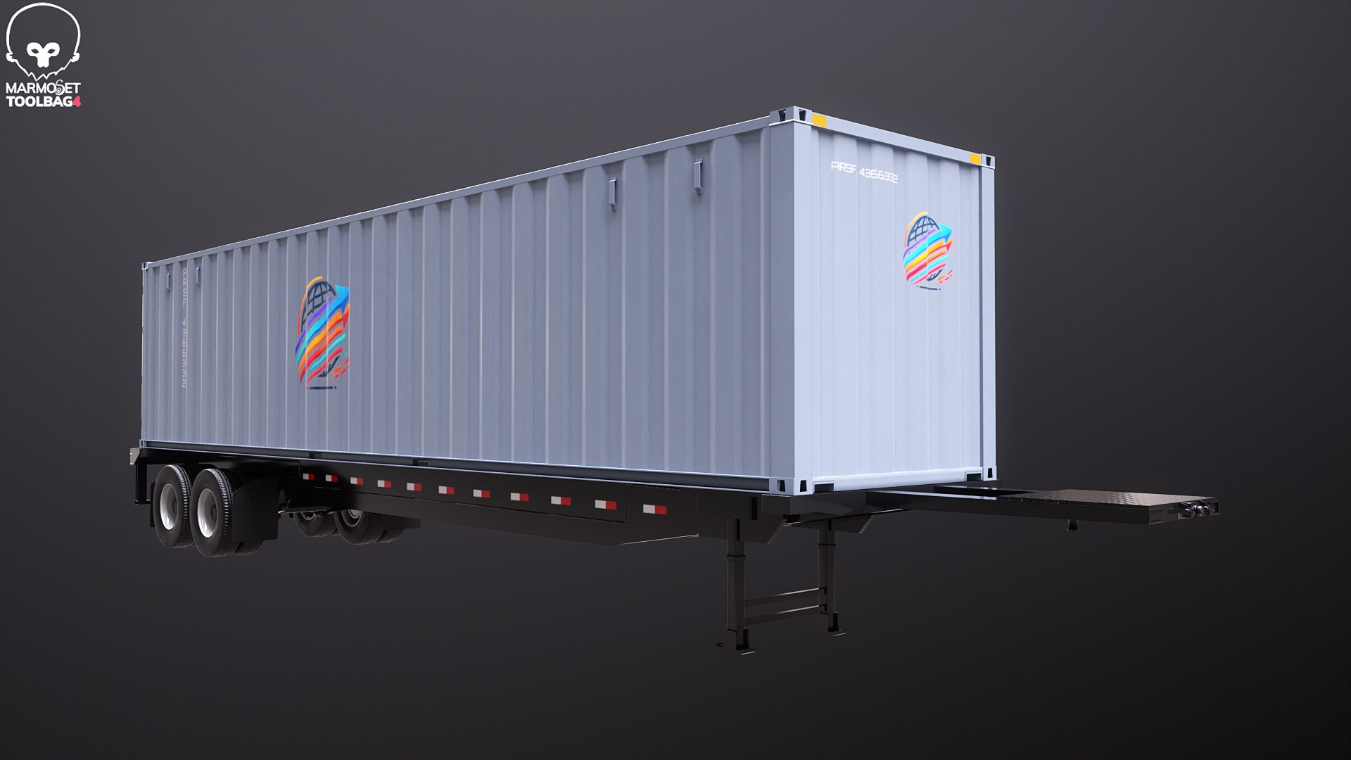 3D ISO Shipping Container Semi Trailer - TurboSquid 2313574