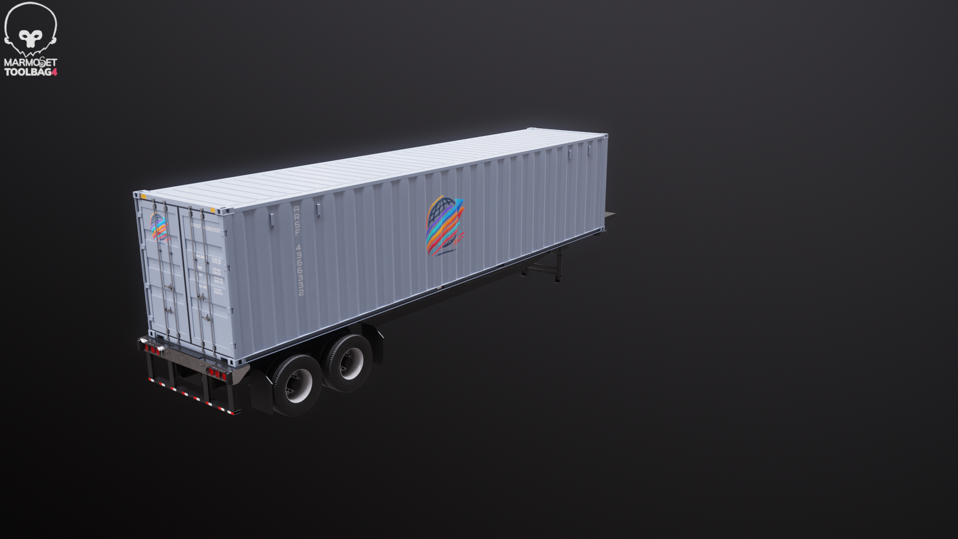 3D ISO Shipping Container Semi Trailer - TurboSquid 2313574