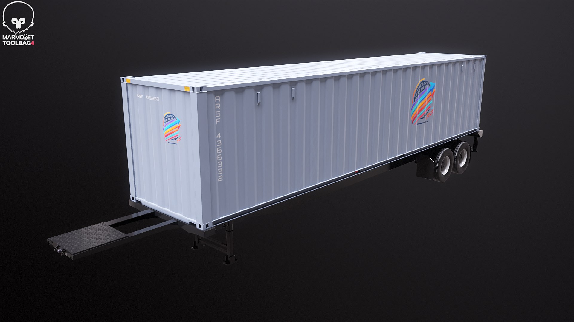 3D ISO Shipping Container Semi Trailer - TurboSquid 2313574