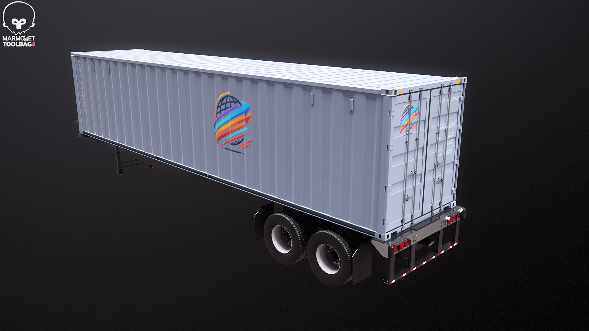 3D ISO Shipping Container Semi Trailer - TurboSquid 2313574