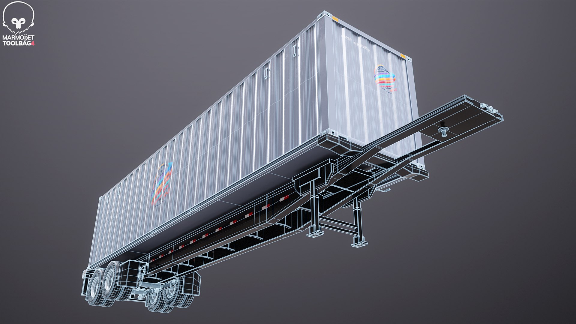 3D ISO Shipping Container Semi Trailer - TurboSquid 2313574