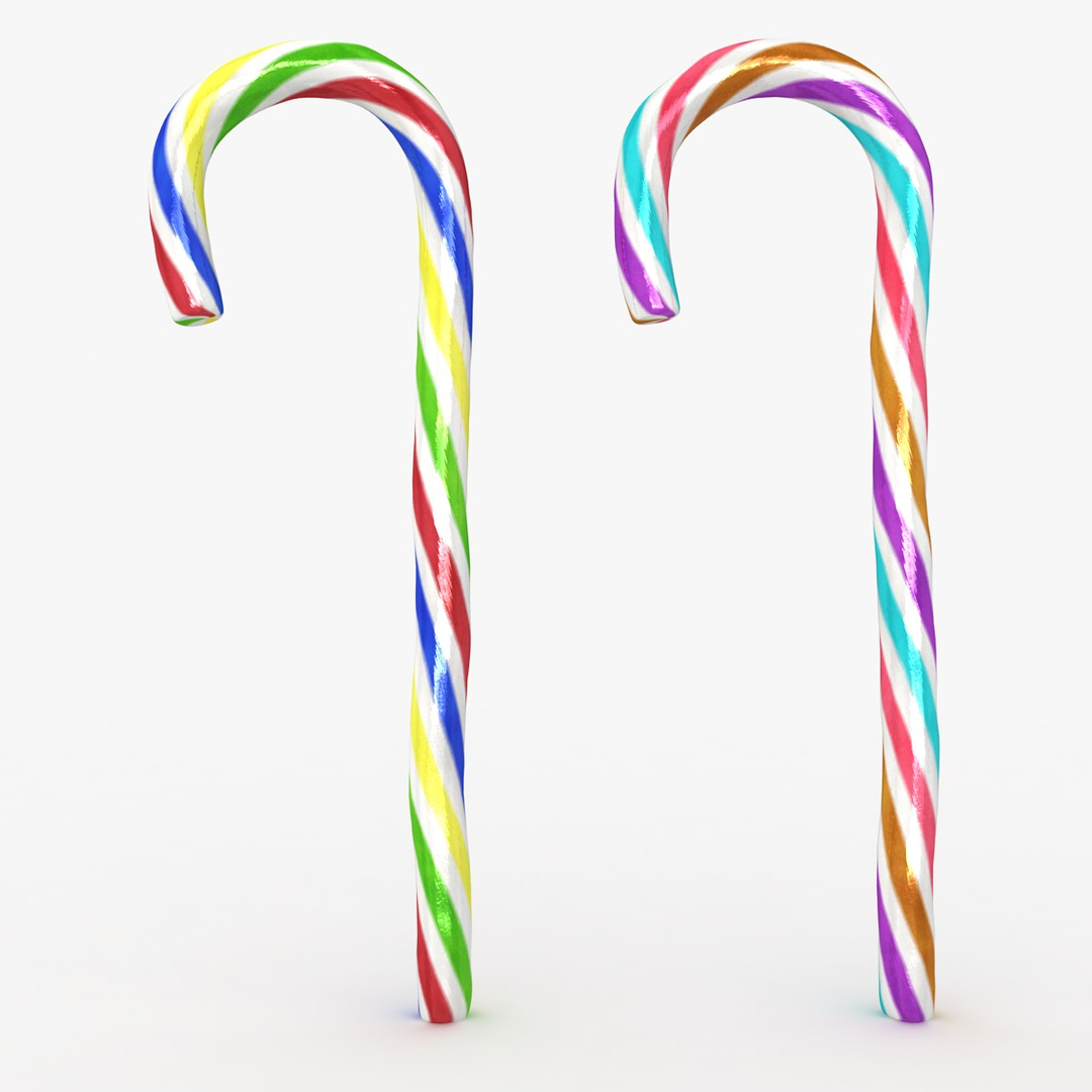 3d Max Realistic Candy Cane 06