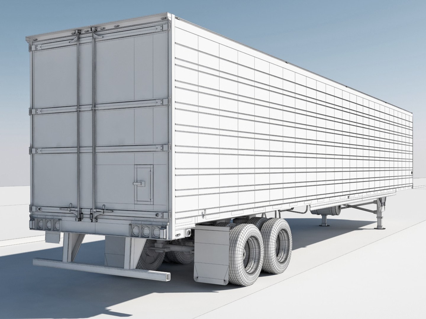 3D 389 semi trailer model - TurboSquid 1202380