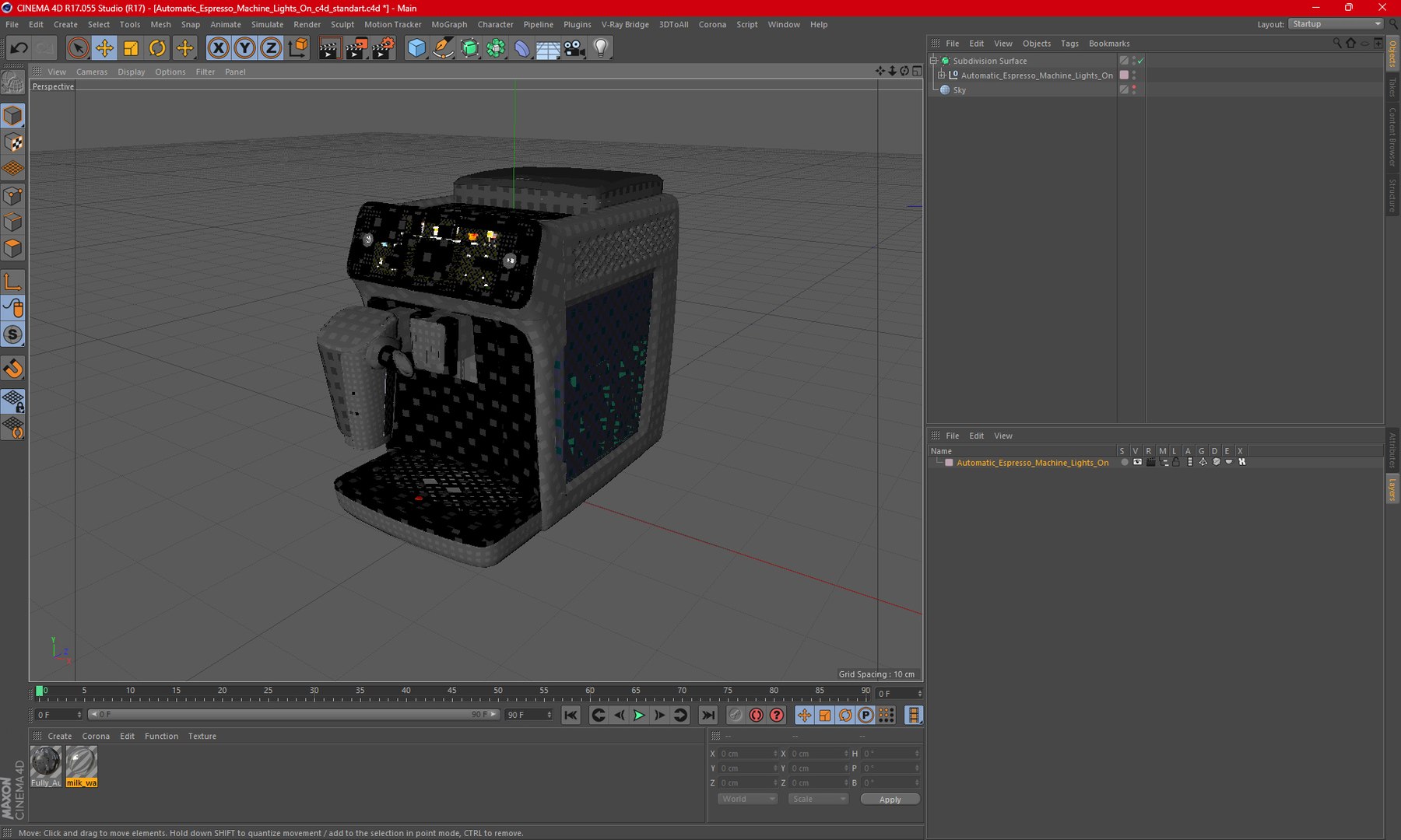 Automatic Espresso Machine Lights On 3D Model - TurboSquid 2258830