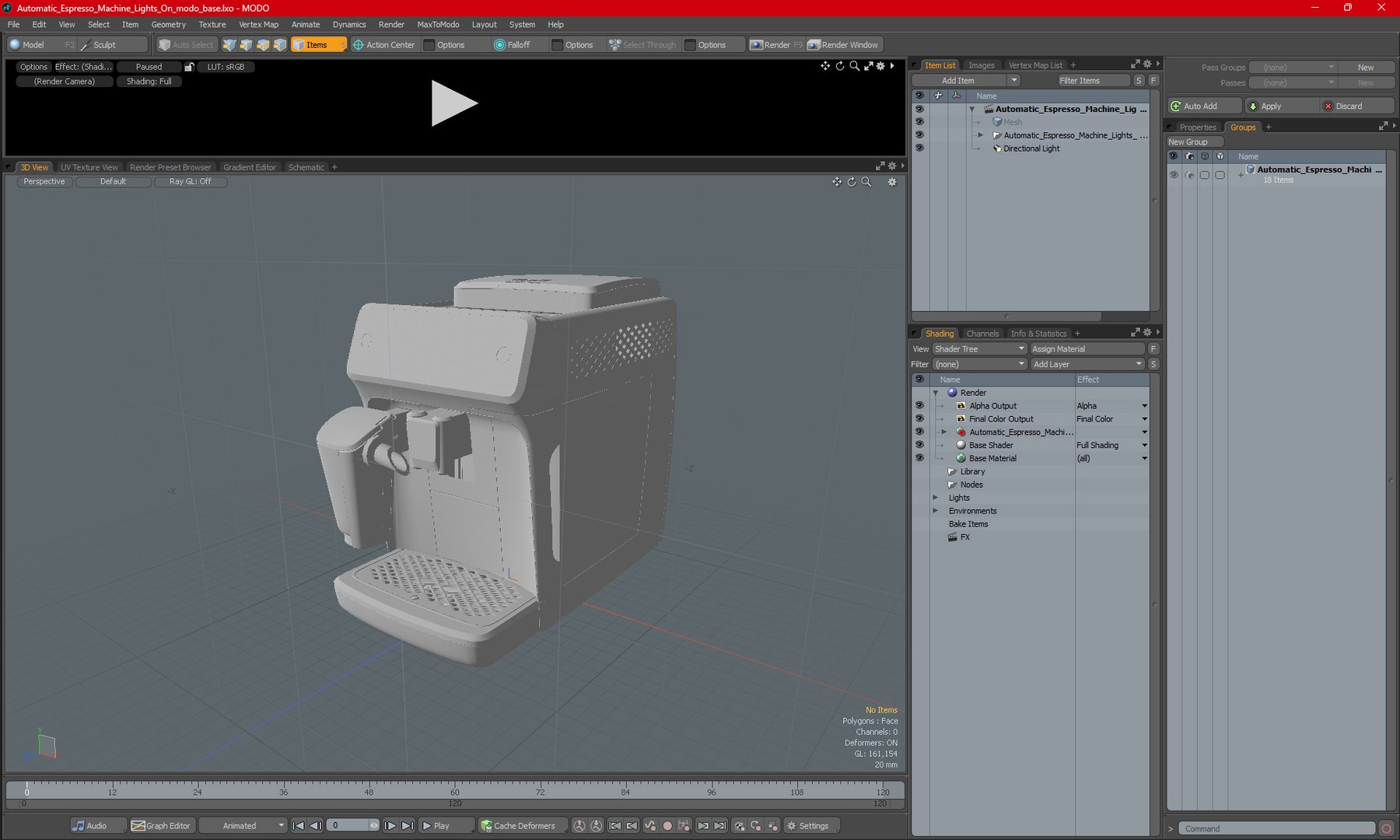 Automatic Espresso Machine Lights On 3D Model - TurboSquid 2258830