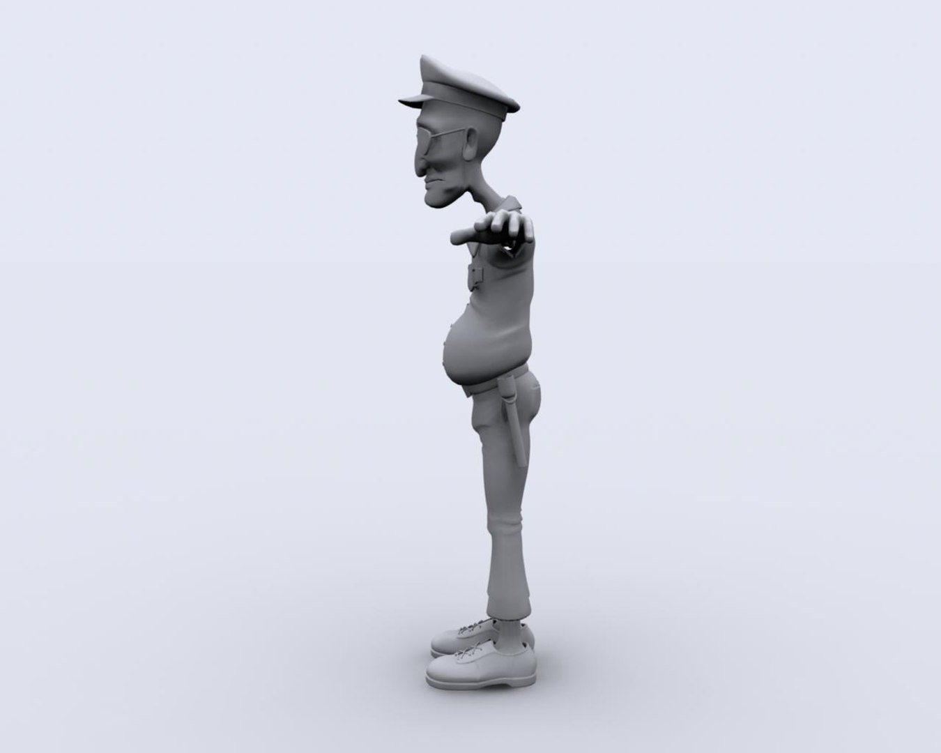 Security Guard Character 3d Ma