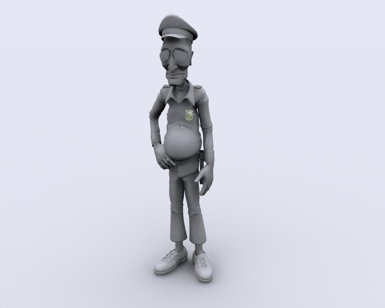 Security Guard Character 3d Ma