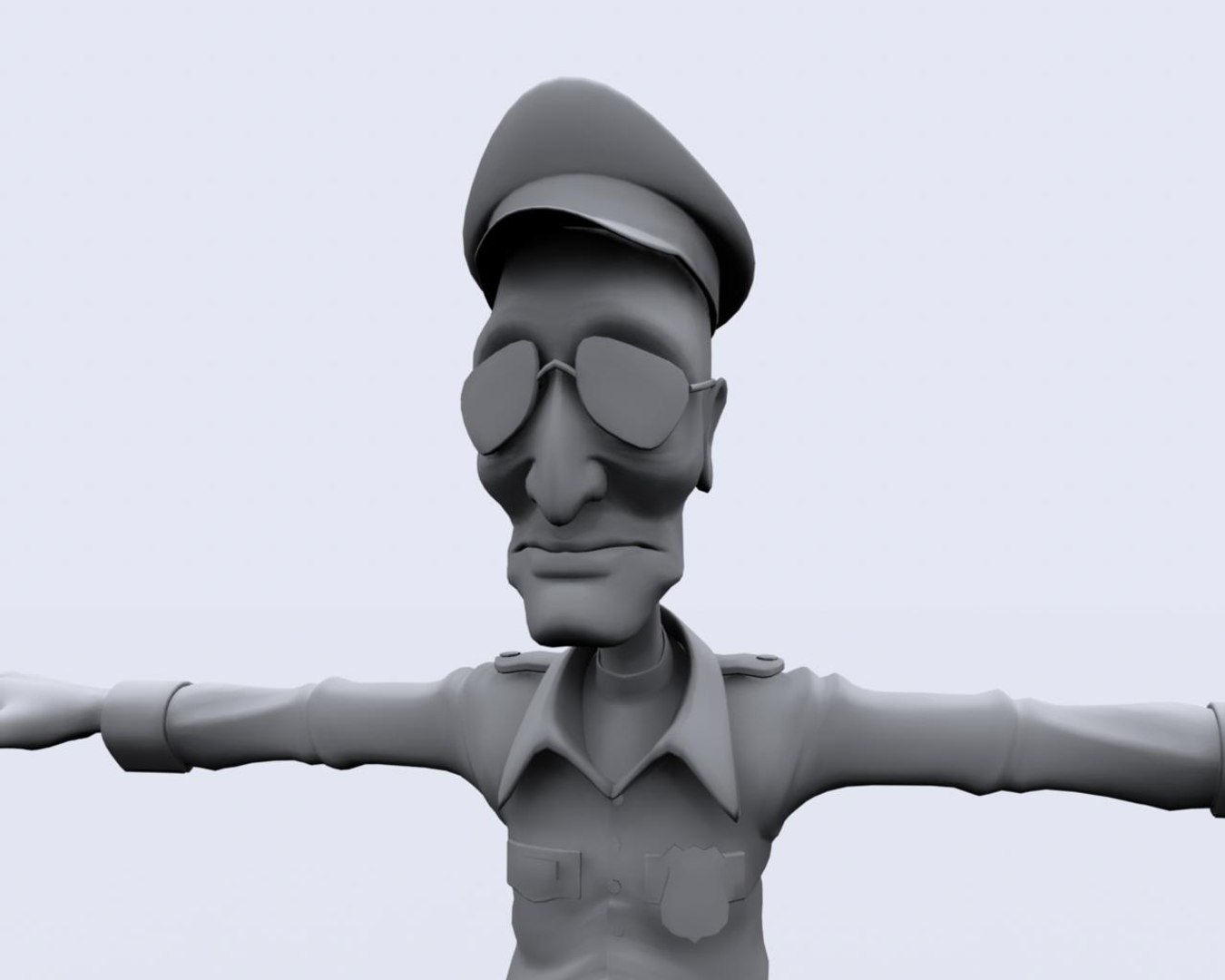 Security Guard Character 3d Ma