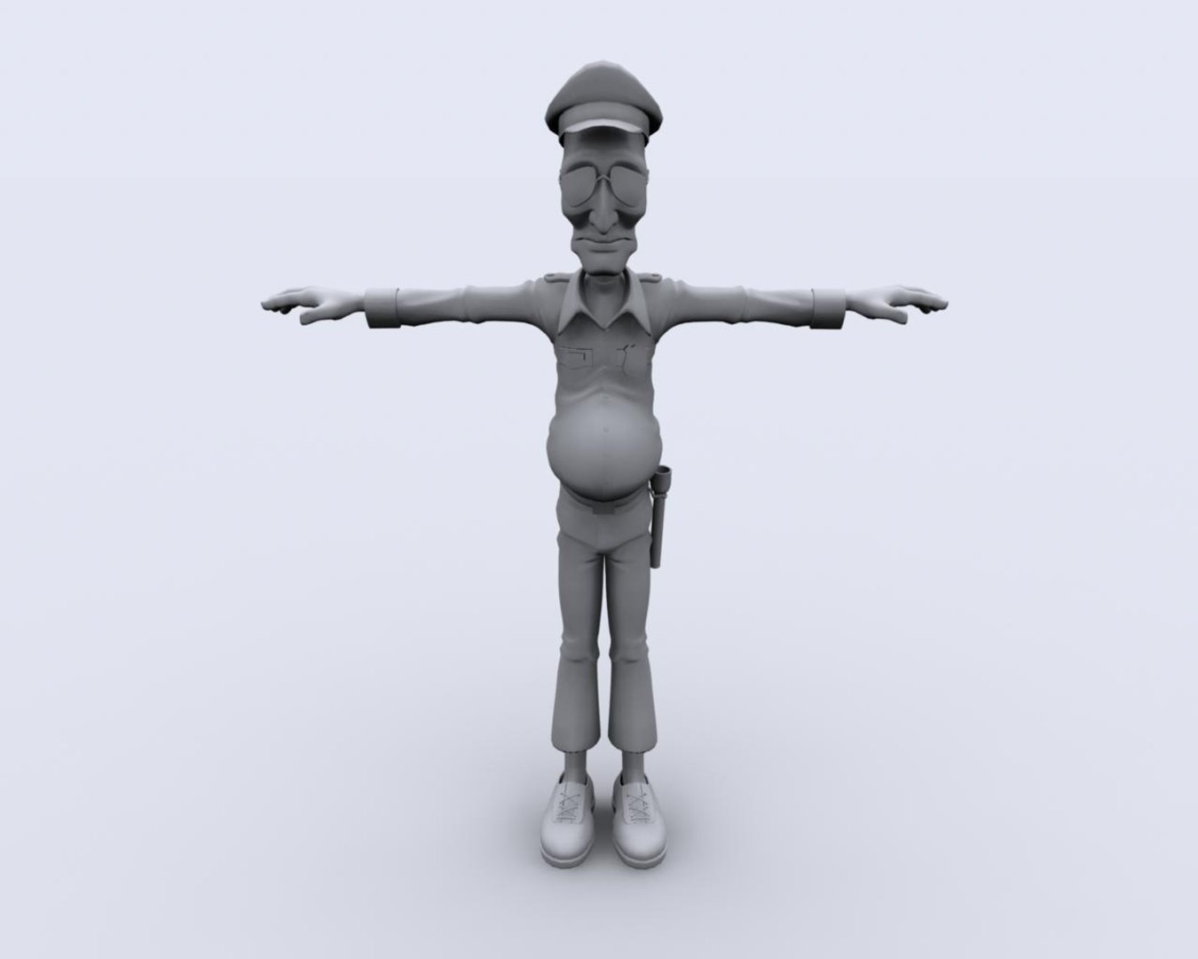 Security Guard Character 3d Ma