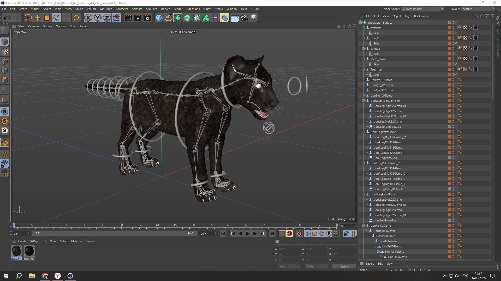 Panther Cub Rigged For Cinema 4D 3D Model - TurboSquid 2377345