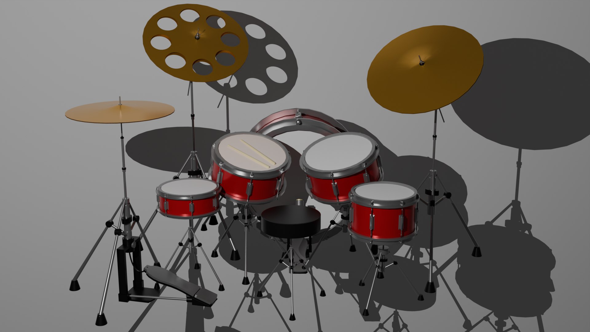 Drums 3D Model - TurboSquid 2263377